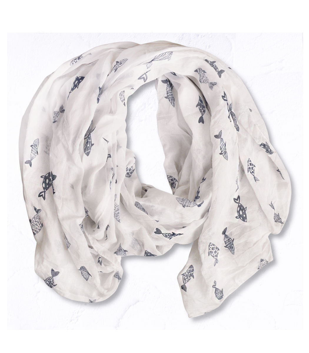 Fish print scarf – Nicci Boutiques