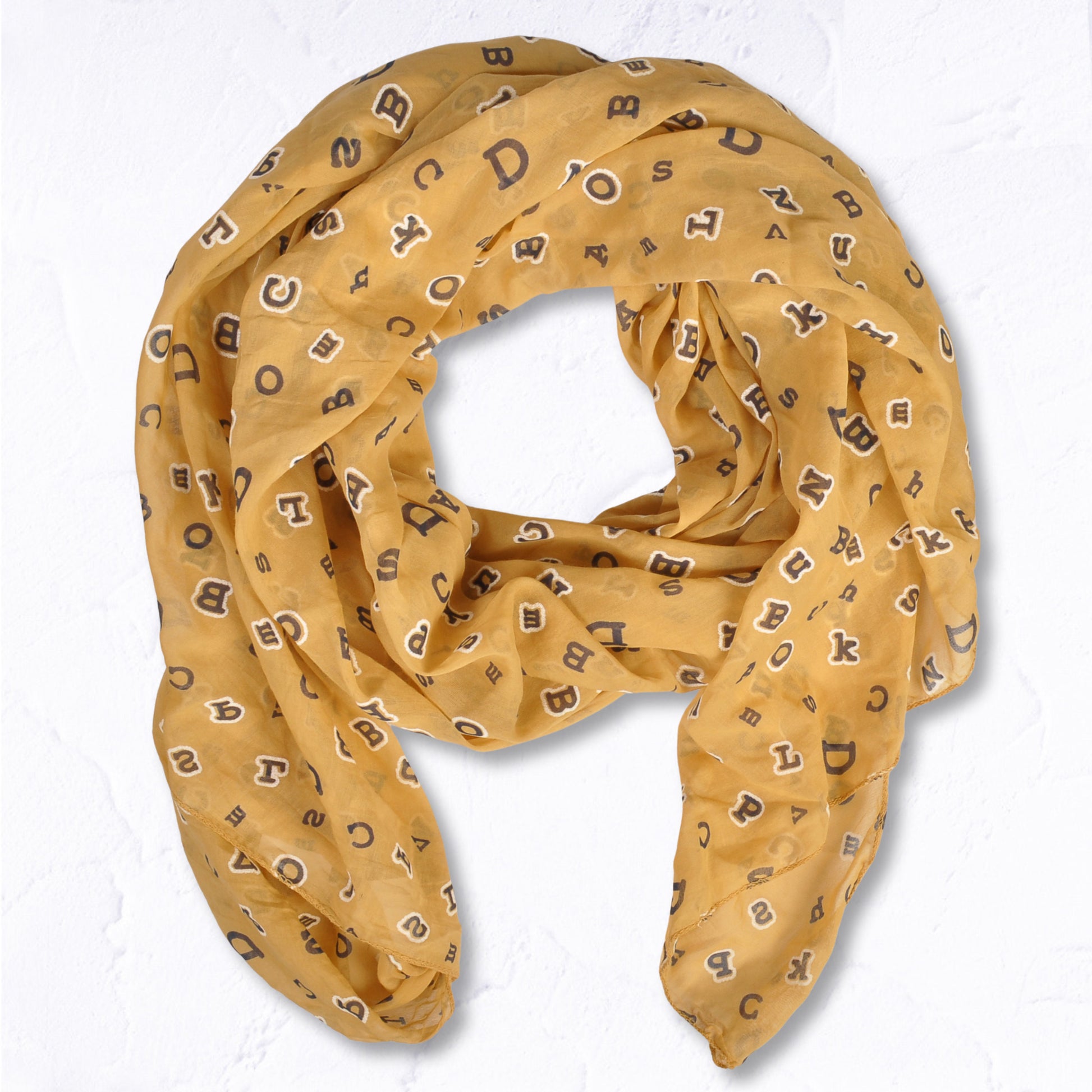 Alphabet print scarf – Nicci Boutiques