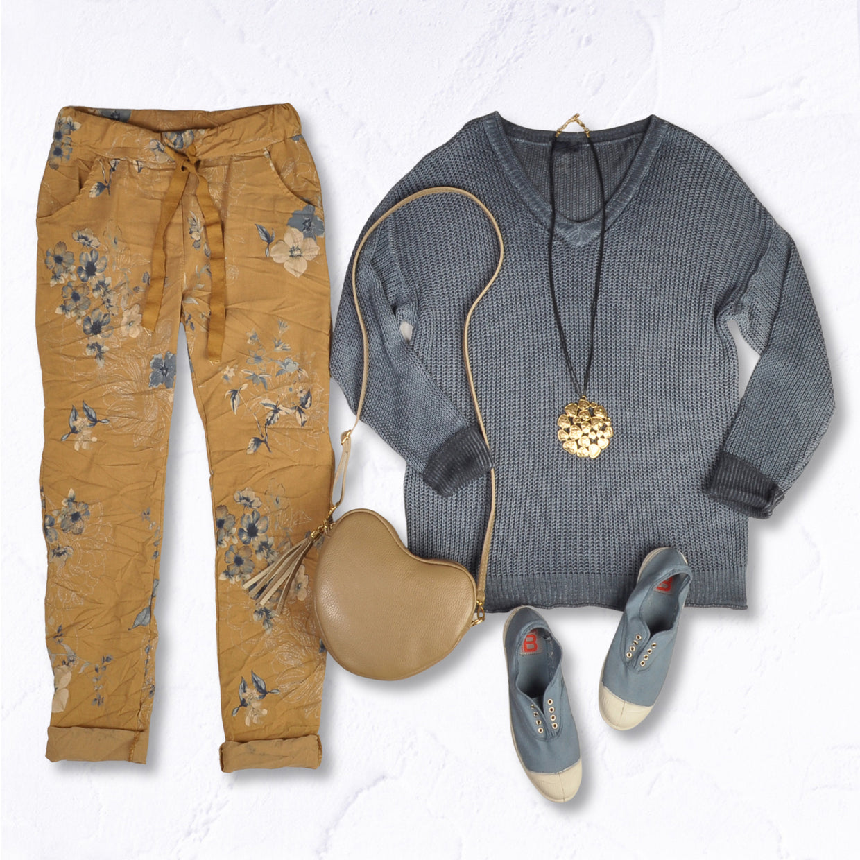 Stencil glitter floral print pants – Nicci Boutiques